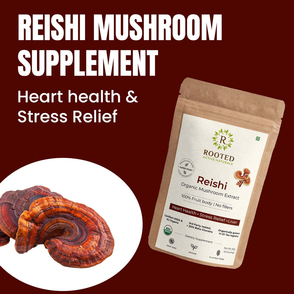 Reishi Mushroom Extract Powder Supplement online | Rooted Actives ...
