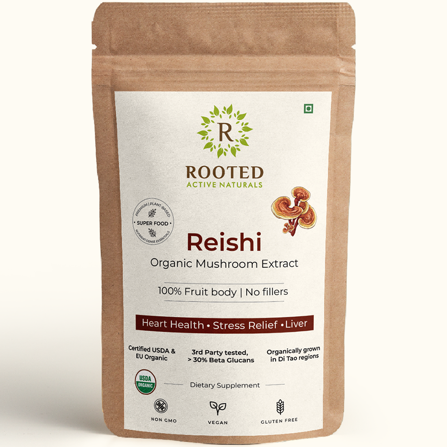 Reishi Mushroom Extract Powder Supplement online | Rooted Actives ...