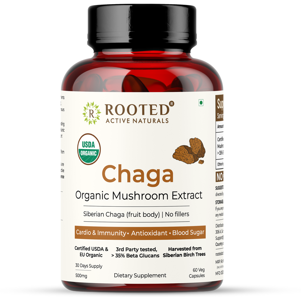 USDA Organic, Siberian Chaga Mushroom Extract, > 35% Beta Glucans ...