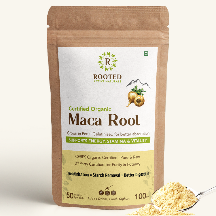 Maca Root Powder: Buy Organic Supplements Online in India – Rooted ...