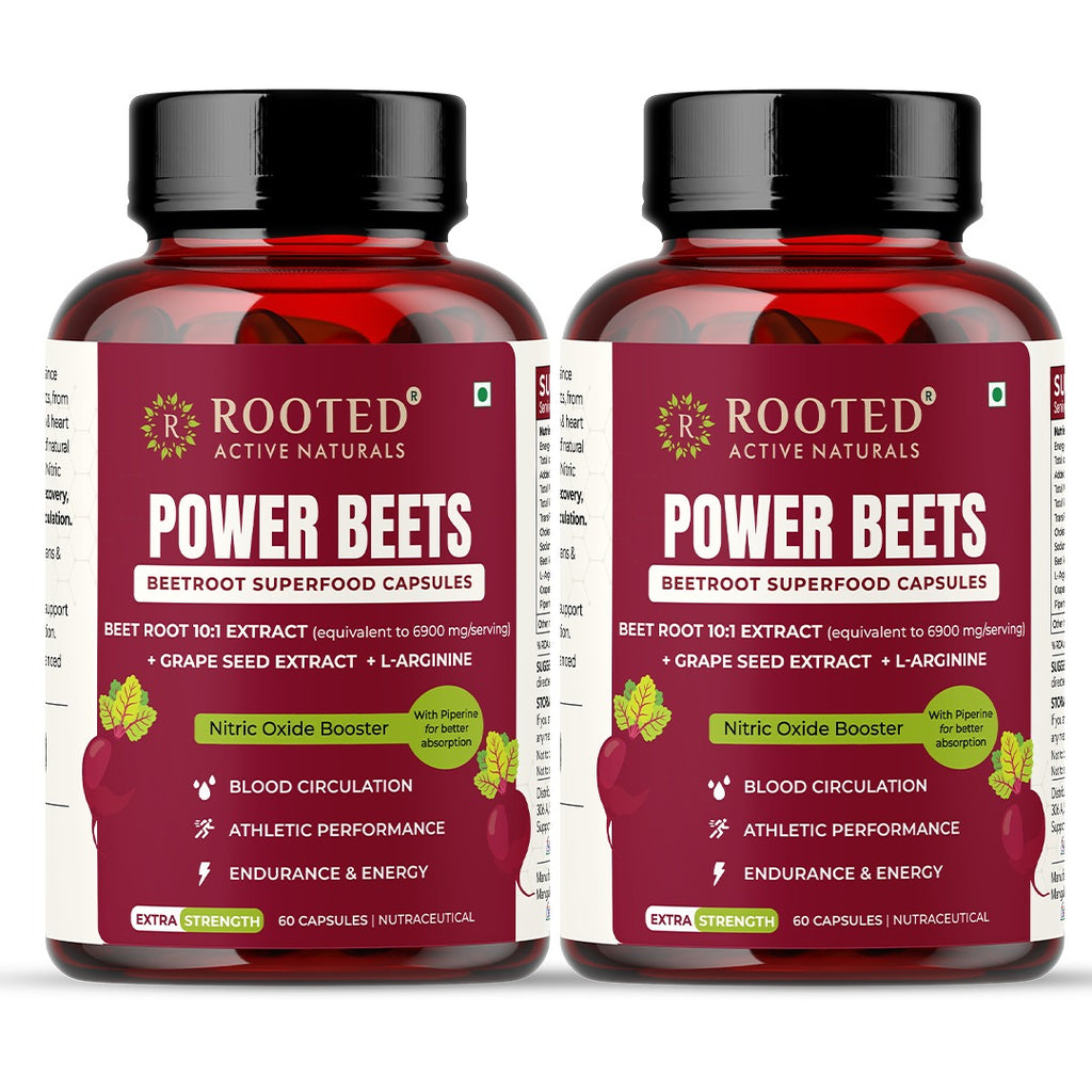 Power Beets Beet Root Capsules (Pack of Two ) – Rooted Active Naturals